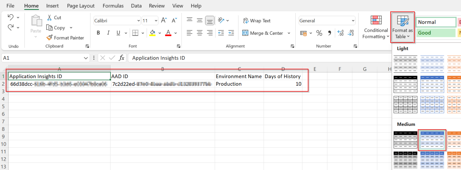 Business Central telemetry - Exploring telemetry in Excel and using a template file - Ricardo ...